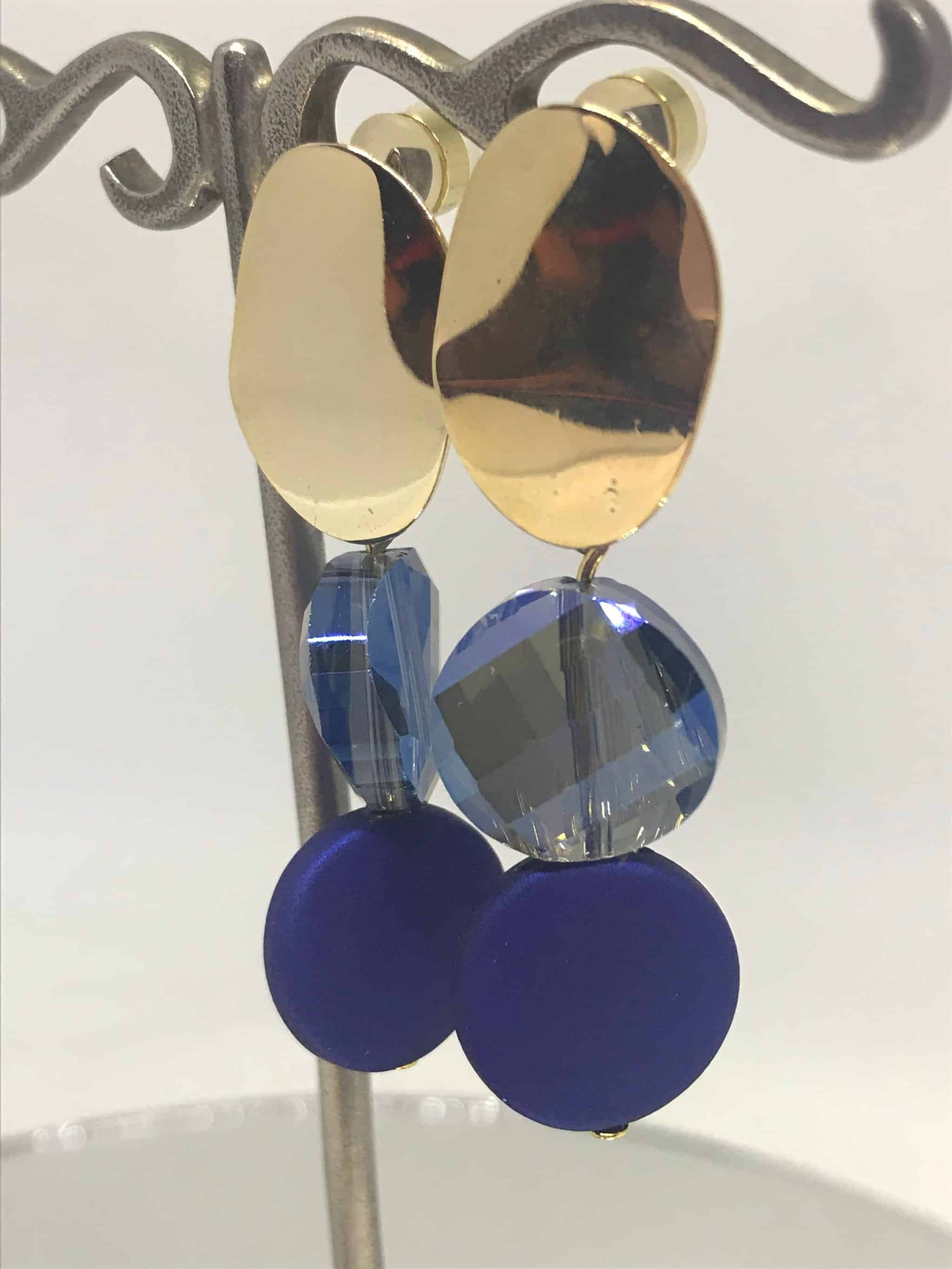 Navy & gold earrings - Designs By Una
